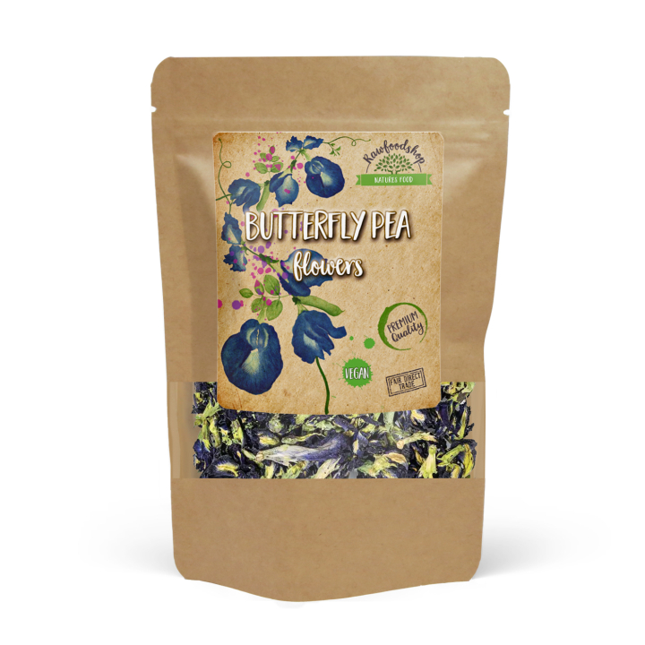 Butterfly Pea Flowers 125g | Handla hos Rawfoodshop