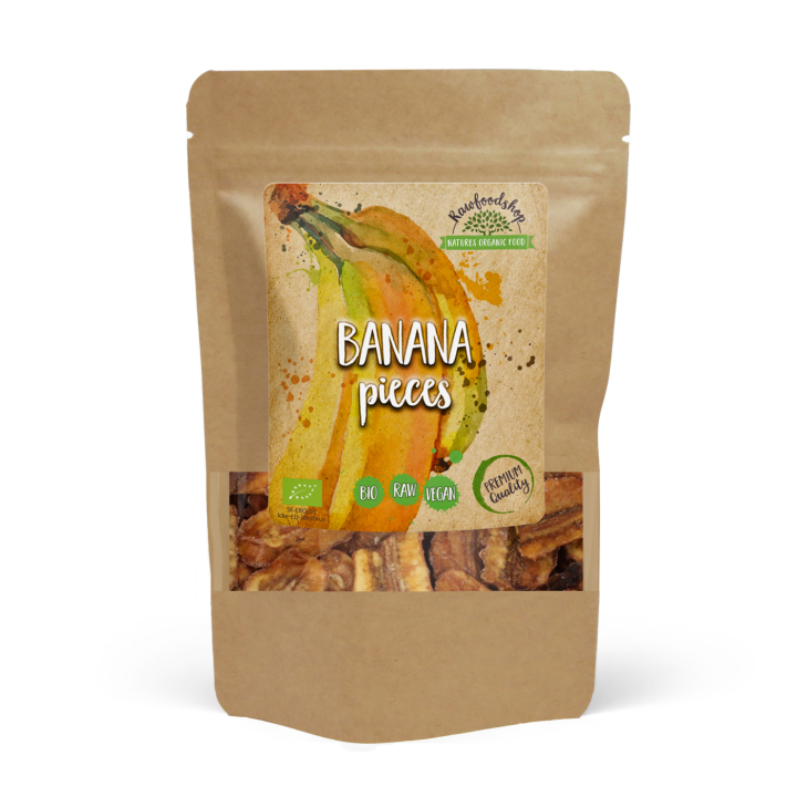 Bananer i bitar EKO 200g – Naturlig energi | Rawfoodshop